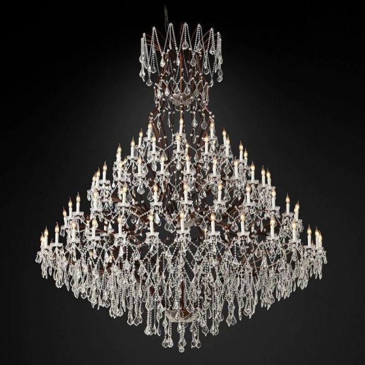 19th C. Rococo Iron & Crystal Round Chandelier 101",Luxury Chandeliers ...