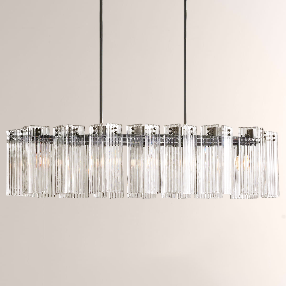 Delsie Oval Chandelier 51''63''72'' – Doublelighting