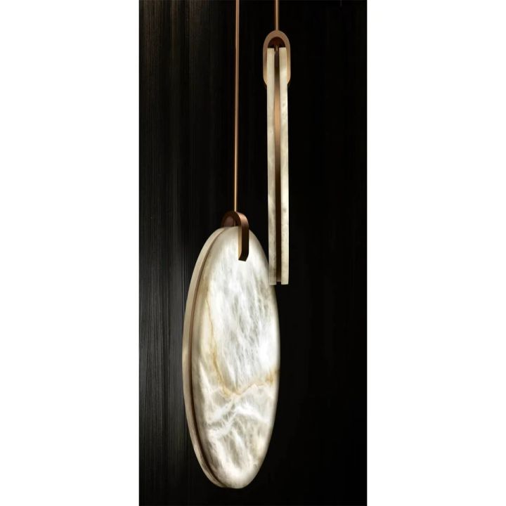 Alabaster Disc Pendant Light – Doublelighting