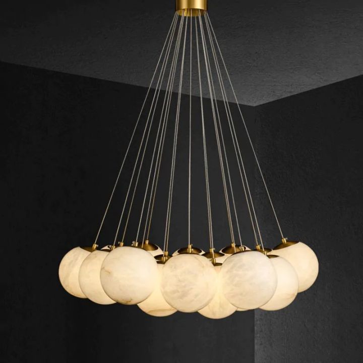 Alabaster Multi-lights Ceiling Pendant,Alabaster Lighting – Doublelighting