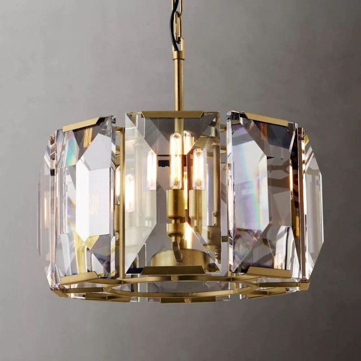 Aubrey Crystal Round Chandelier 19",Chandelier For Dining room ...