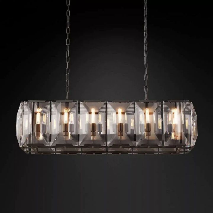 Aubrey Crystal Rectangular Chandelier 42",Chandelier For Dining room ...