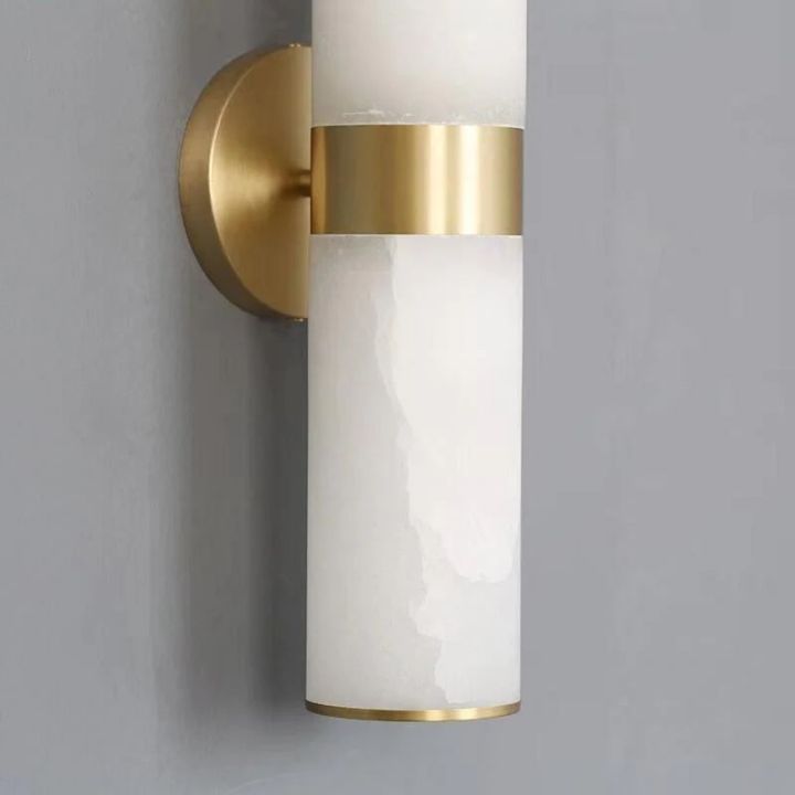 Modern Sutton Linear Alabaster Wall Sconce – Doublelighting